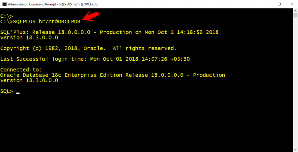 How To Connect With Sample Schema HR In Oracle Database 18c - RebellionRider