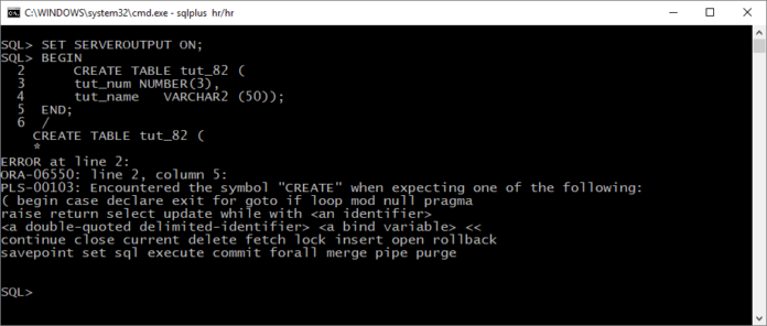 How To Run Create Table DDL With EXECUTE IMMEDIATE In Oracle Database ...