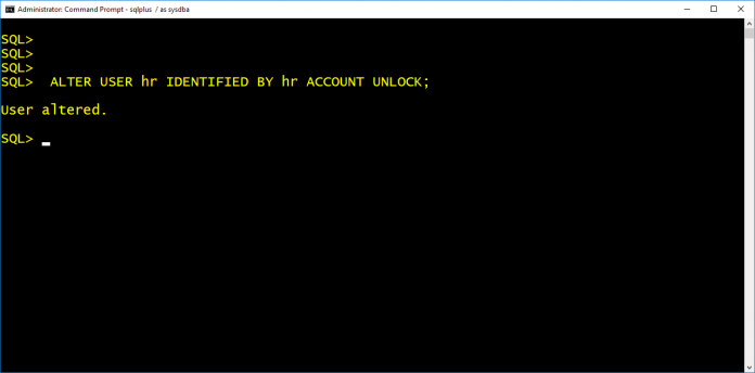 How To Unlock HR User (Sample Schema) In Oracle Database 18c - RebellionRider