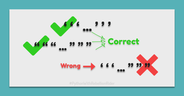 Triple Quotes For Multi-Line String in Python - RebellionRider
